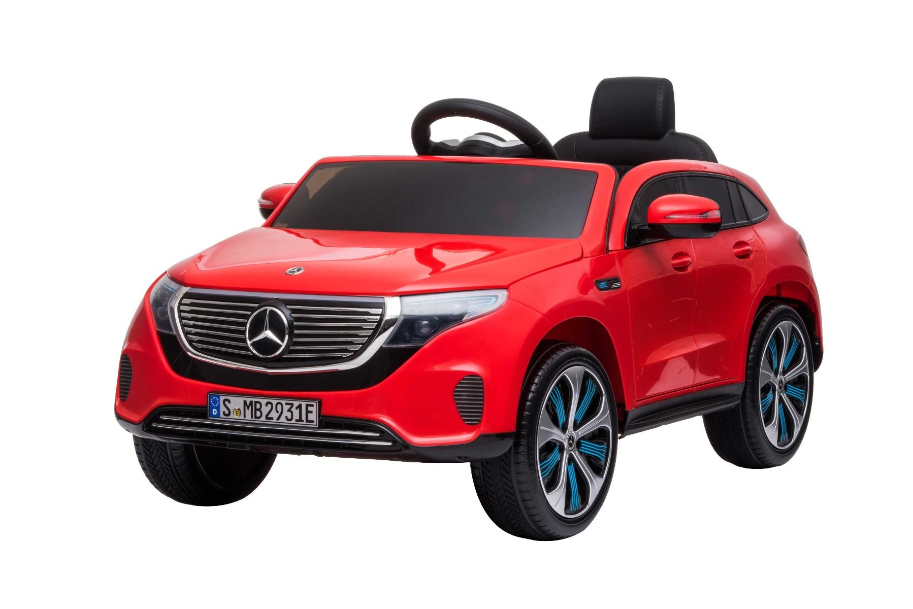 Electric Ride on Car Mercedes-Benz EQC, Red, Original Licenced, Leather ...